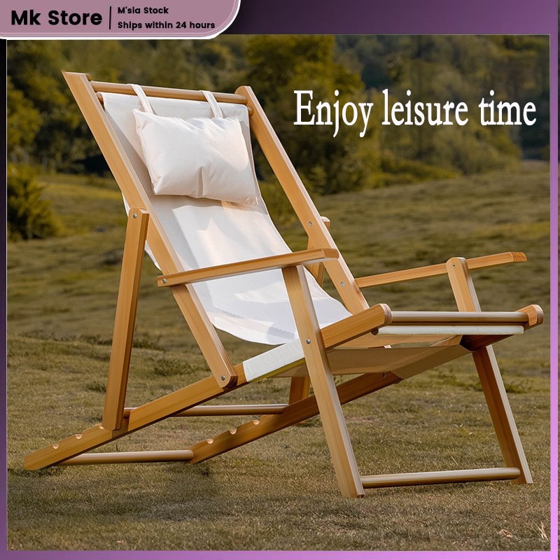 [Local stock]Folding chair camping chair nap chair canvas beach chair ...
