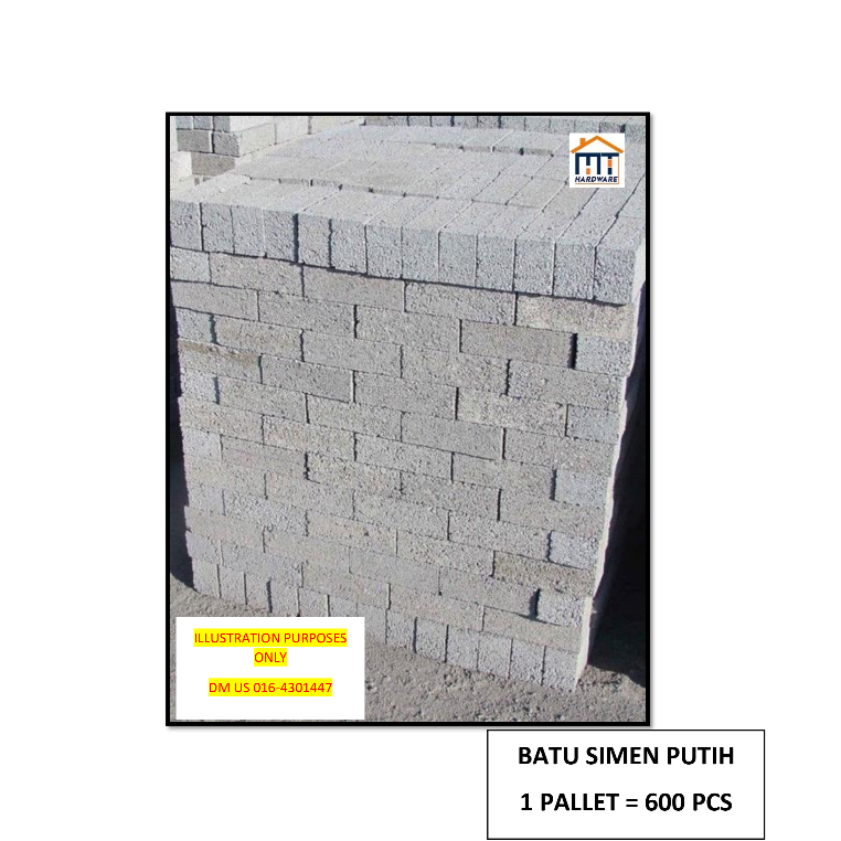 BATU SIMEN / BATU PUTIH / BATU BATA (1 PALLET = 600PCS) ***ILUSTRATION ...