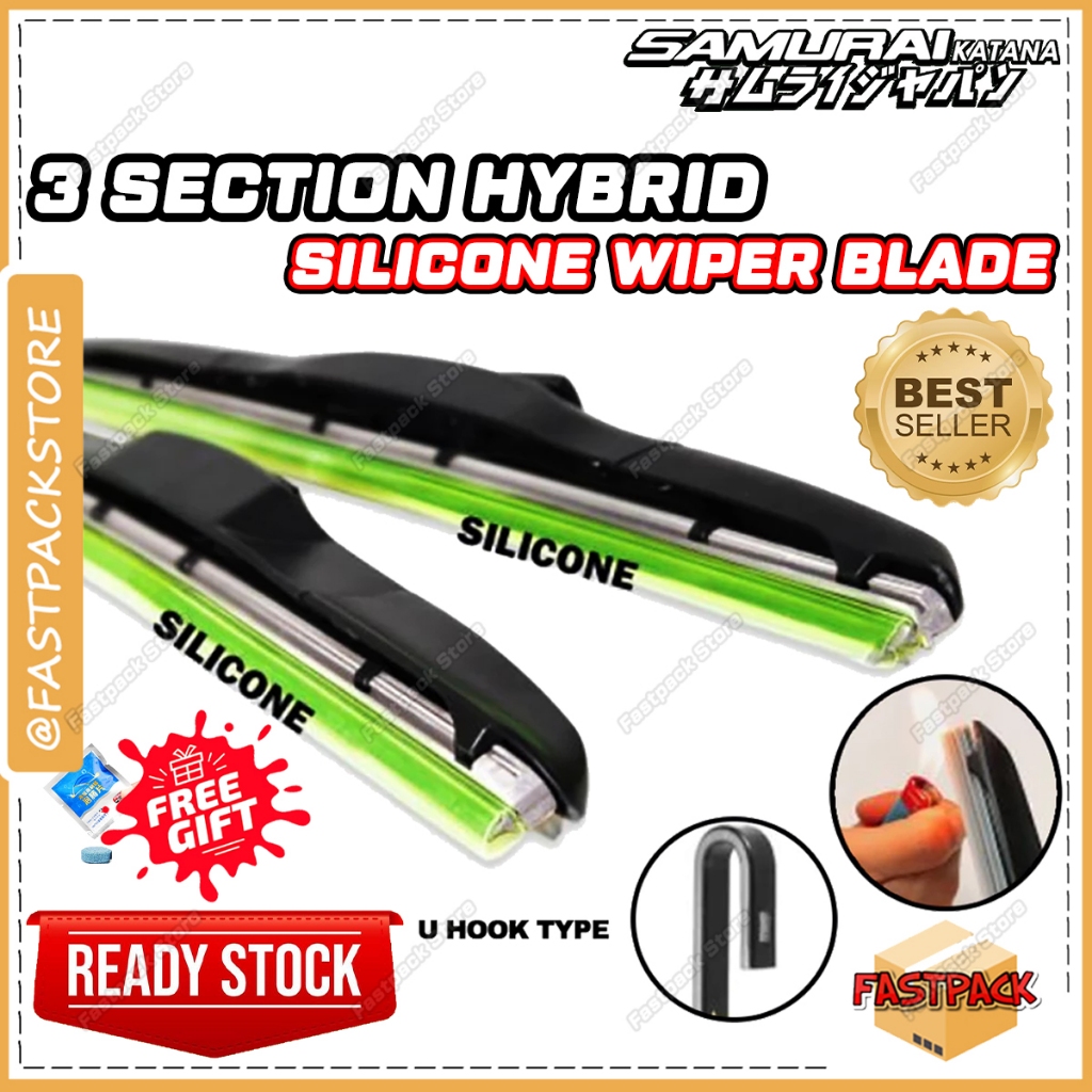 🪒 [FREE GIFT] Samurai Katana Silicone Car Wiper Windshied Perodua Proton Honda Toyota Nissan ...