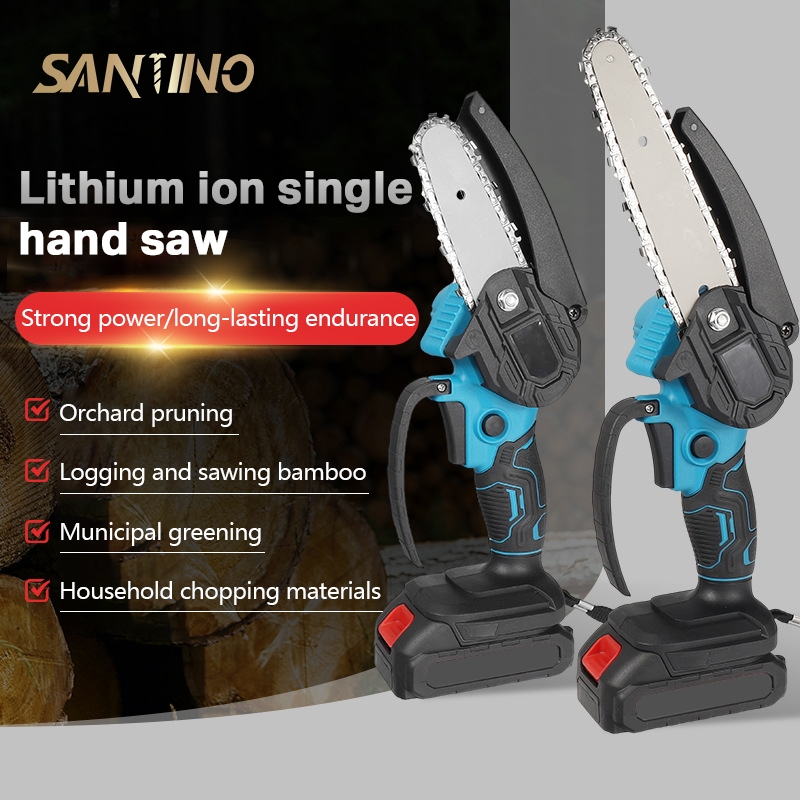8 Inch 21V Cordless Mini Chainsaw Rechargeable Cordless Electric Chain ...