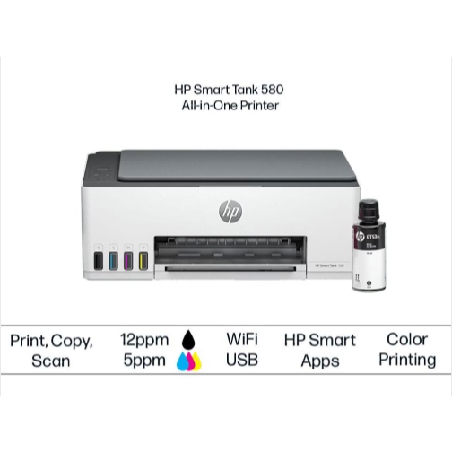 HP Smart Tank 580 / HP Ink Tank 415 AIO Wireless Printer c/w Original ...