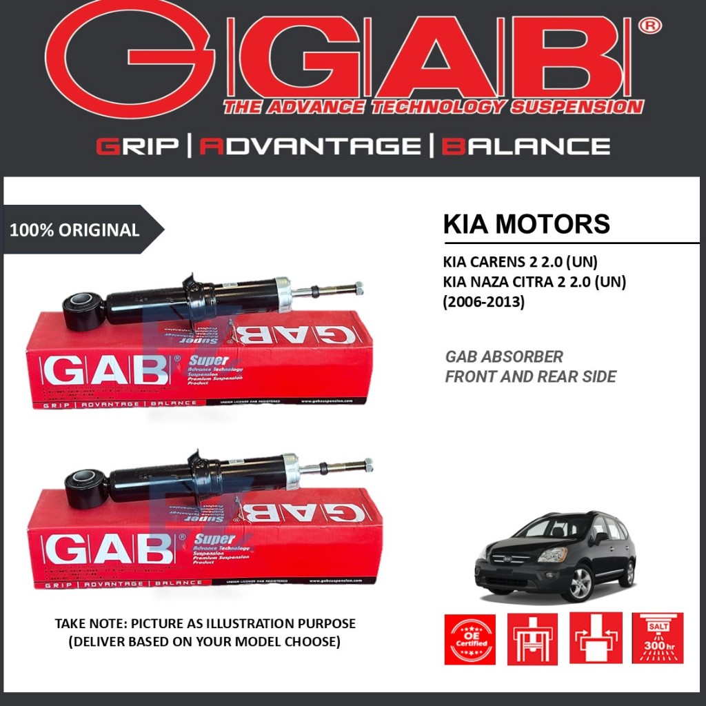 ORI GAB FRONT / REAR ABSORBER - KIA CARENS 2 2.0 (UN) KIA NAZA CITRA 2 ...