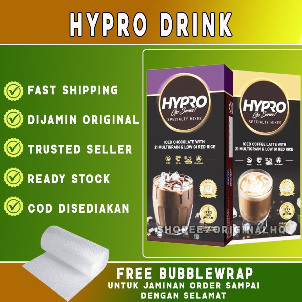 HYPRO Meal REPLACEMENT- MINUMAN COKLAT PREMIX DENGAN MCT OIL 10SACHET ...