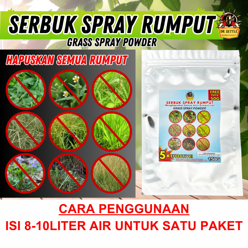 Dr Settle WEED KILLER Spray Rumput Liar 150g Grass Spray Super ...