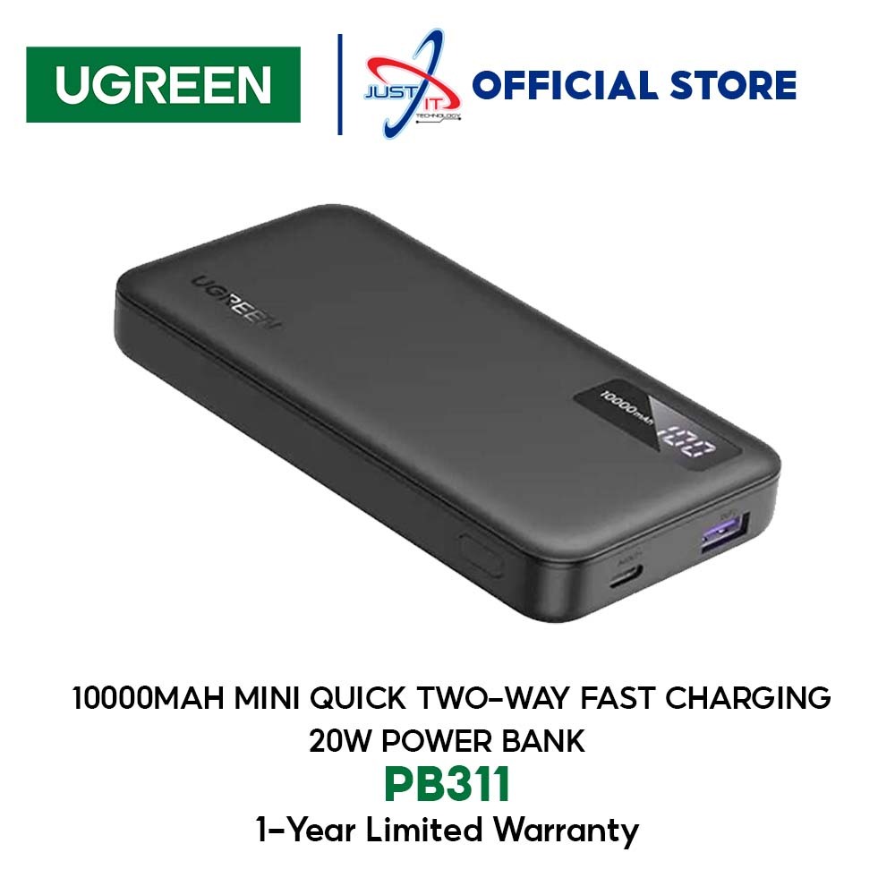 UGREEN PB311 Mini Quick Two-Way Fast Charging Power Bank (10000mAh/20W) UG-PB311-25742 | Shopee ...