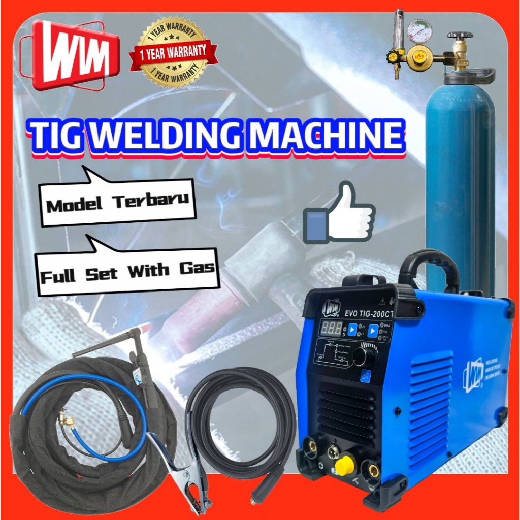 WIM EVO TIG-200CT IGBT Inverter TIG Welding Machine Mesin Welding ...