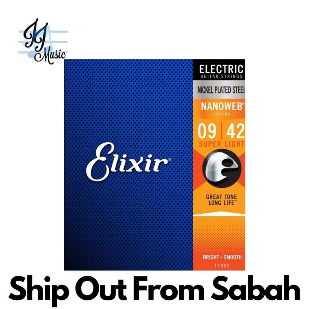 Elixir 12002 Electric Nickel Plated Steel With Nanoweb Coating Super ...