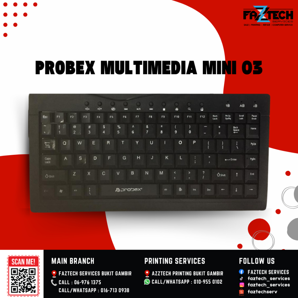 PROBEX MULTIMEDIA MINI 03 Wired Keyboard | Shopee Malaysia