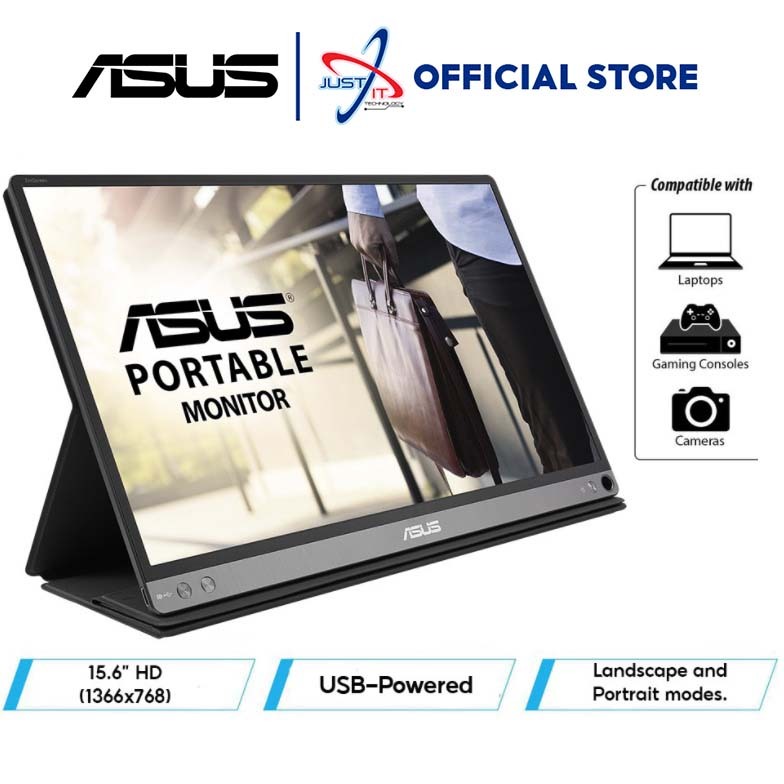 ASUS ZENSCREEN MB165B PORTABLE MONITOR （ 15.6" TN HD / 10MS / 60HZ ...