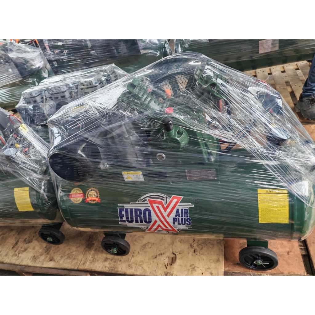 EUROX AIR PLUS EAG3-10065B 100Litre 8Bar/115psi Belting Air Compressor with JKKP Cert - 100% ...