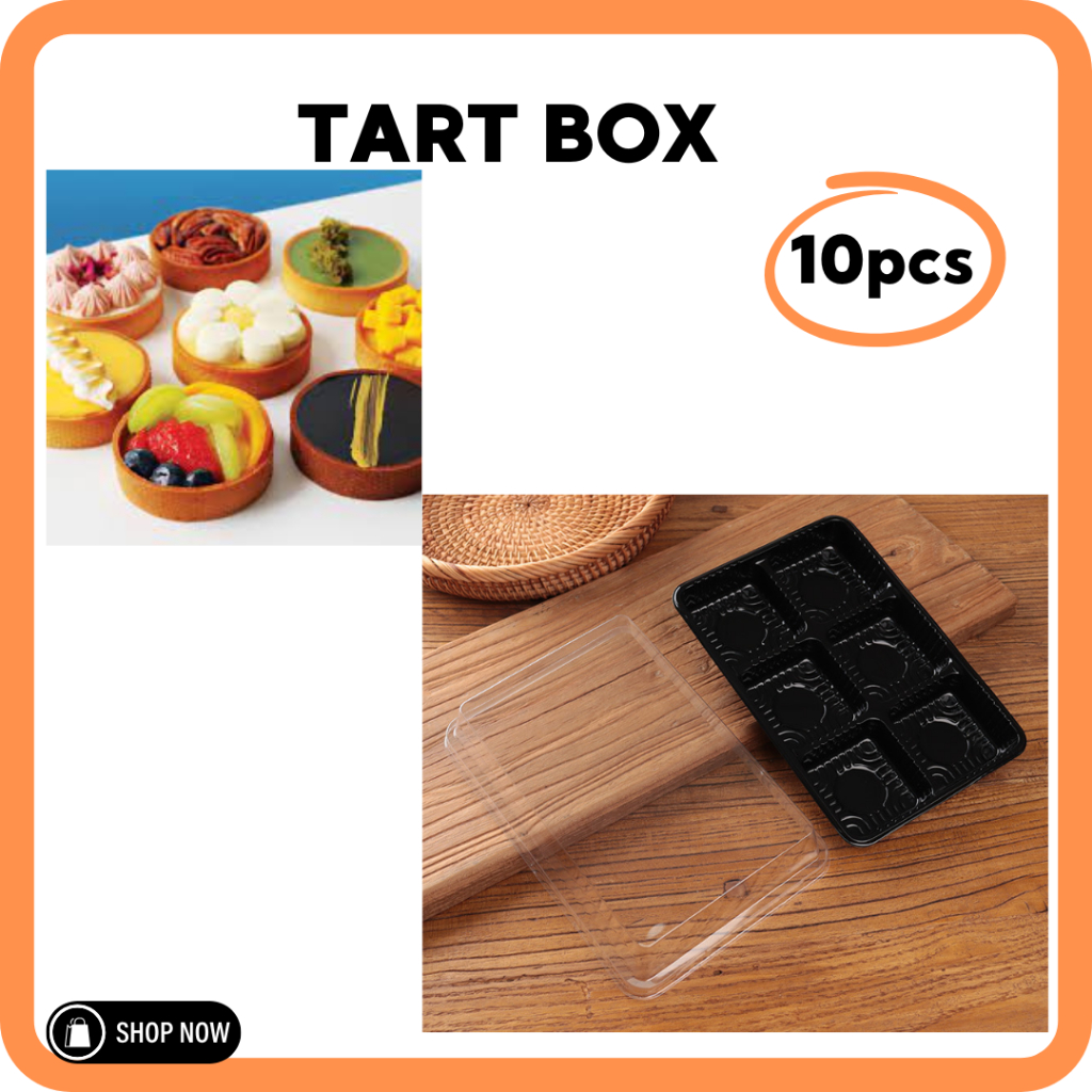 Bekas Tart Disposable Packaging of 6 Holes Tart Box for Egg Tart Fruit ...