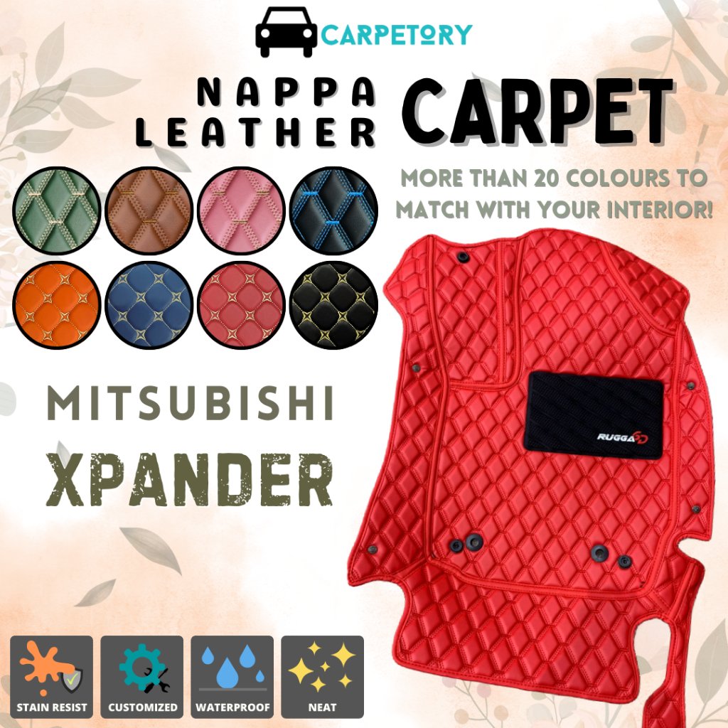 MITSUBISHI XPANDER 5D 6D Car Floor Rear Mat Liner Carpet Custom Made PU ...