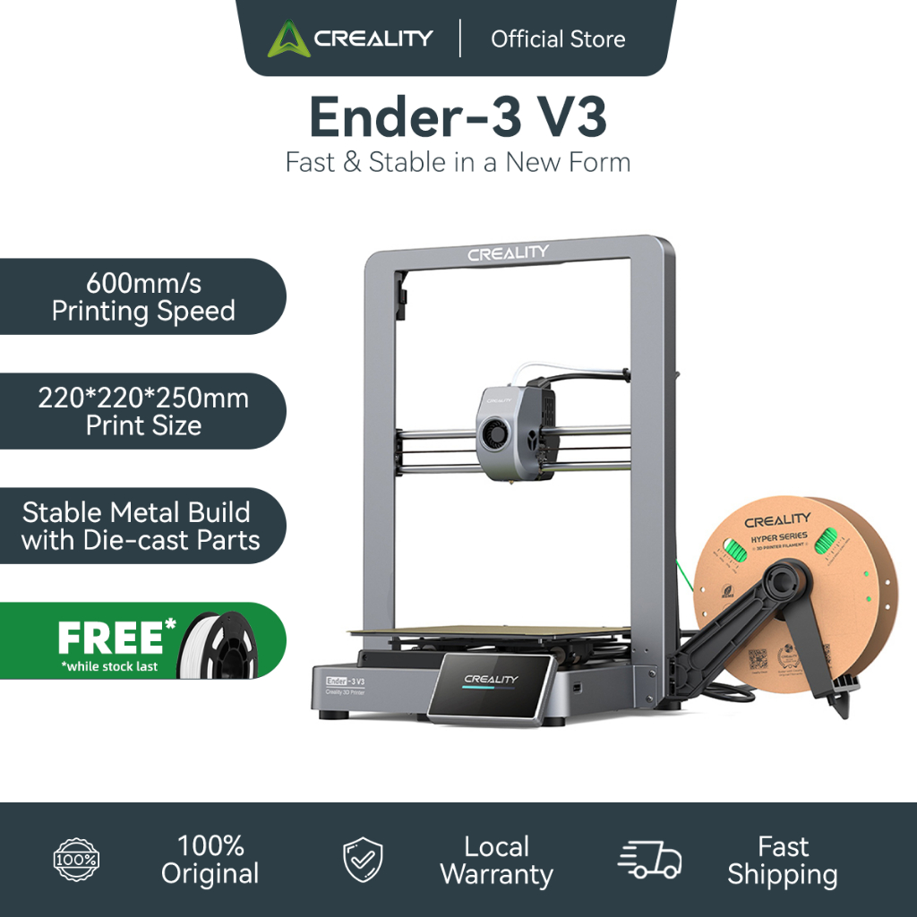 Creality Ender-3 V3 CoreXZ 3D Printer, 600mm/s Printing Speed, Stable Metal Build with Die-cast ...