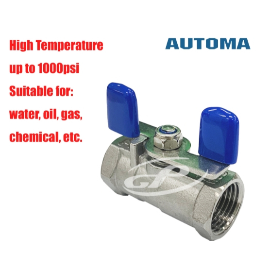 [READY STOCK] AT100BD AUTOMA BALL VALVE SS304 1-PC BODY BUTTERFLY ...