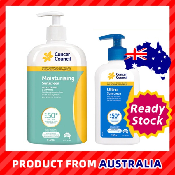 Cancer Council SPF 50+ Moisturising Sunscreen 500ml /Ultra Sunscreen ...