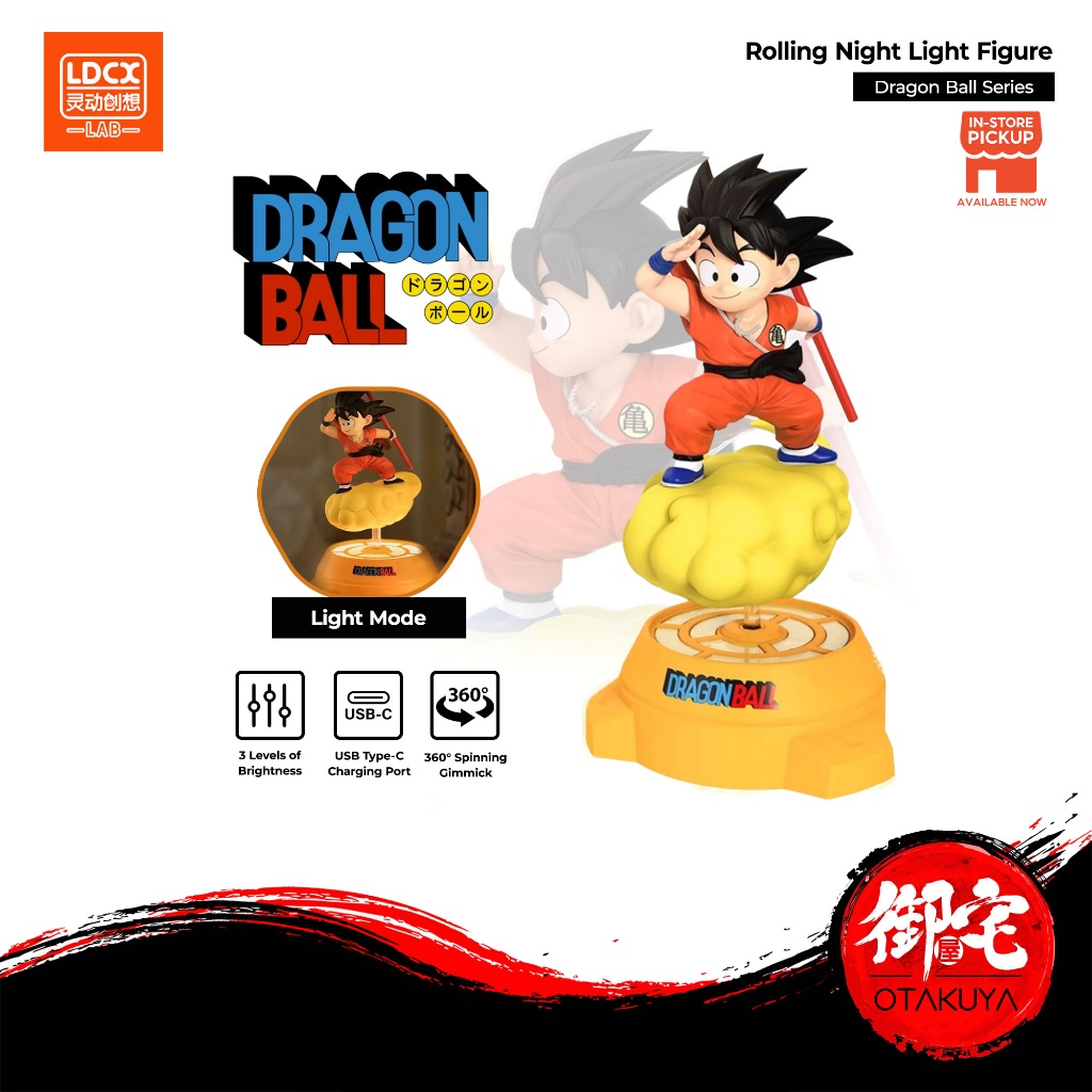 LDCX Dragon Ball Z Goku Rolling Night Light Figure – 360° Rotating ...