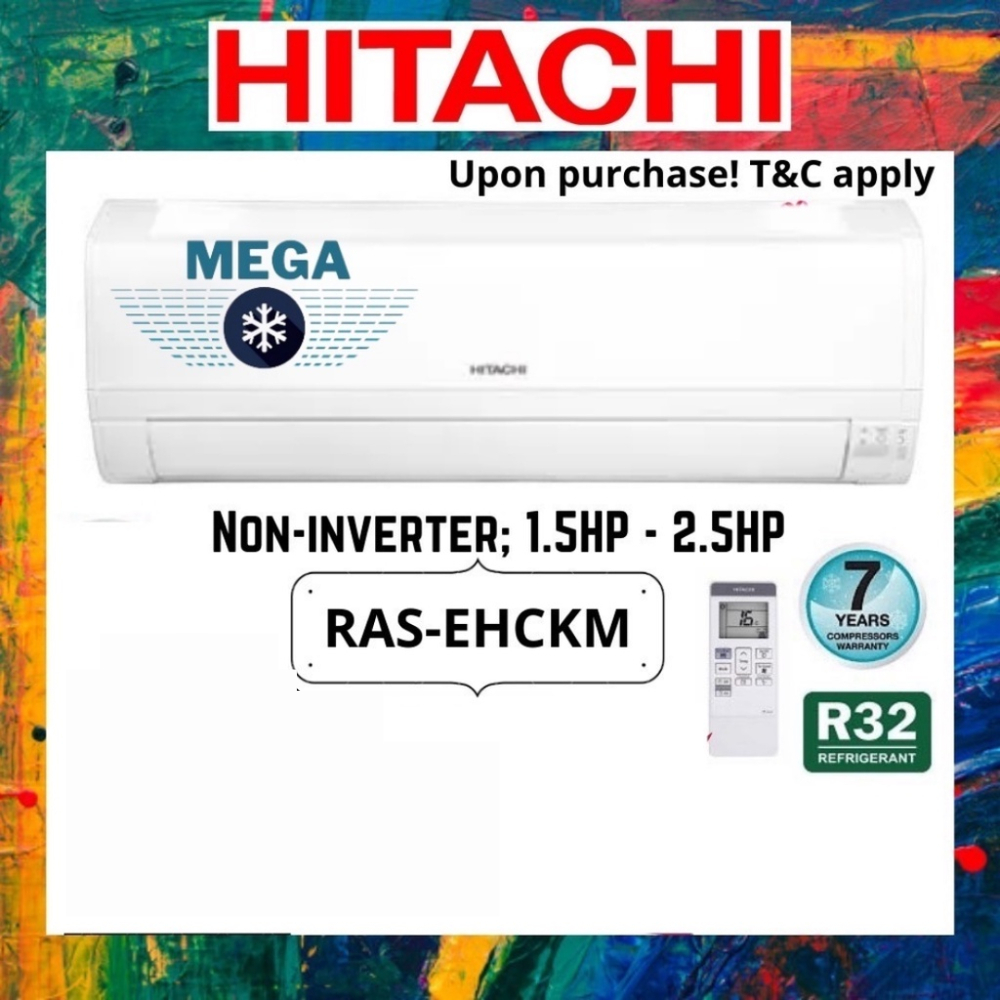 Hitachi R32 Non Inverter Single Split Wall Mounted Air-Conditioner ...