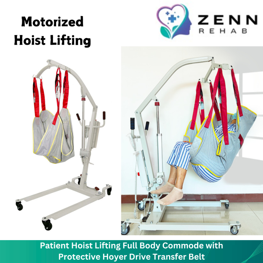 Patient Hoist Lifting Full Body Commode with Protective Hoyer Drive ...