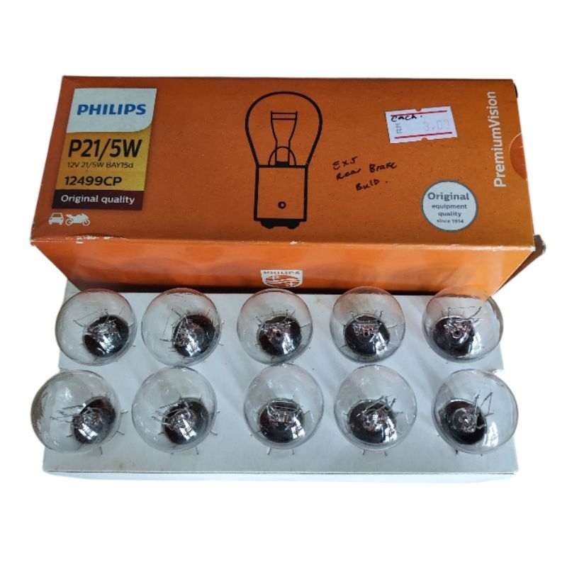 Philips P21/5W x 10pc Rear Brake Bulb Honda EX5 | Shopee Malaysia