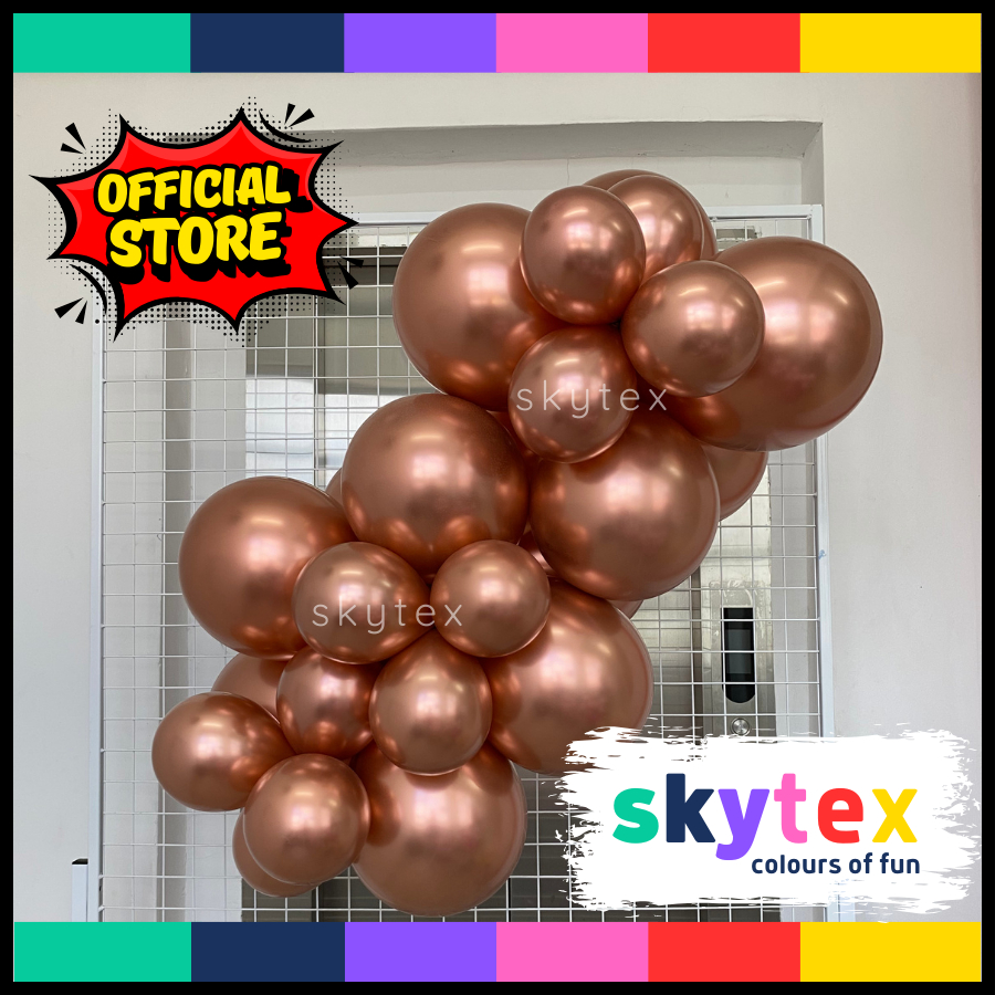 SKYTEX - CHROME ROSE GOLD Color Balloons (SKX) | Shopee Malaysia