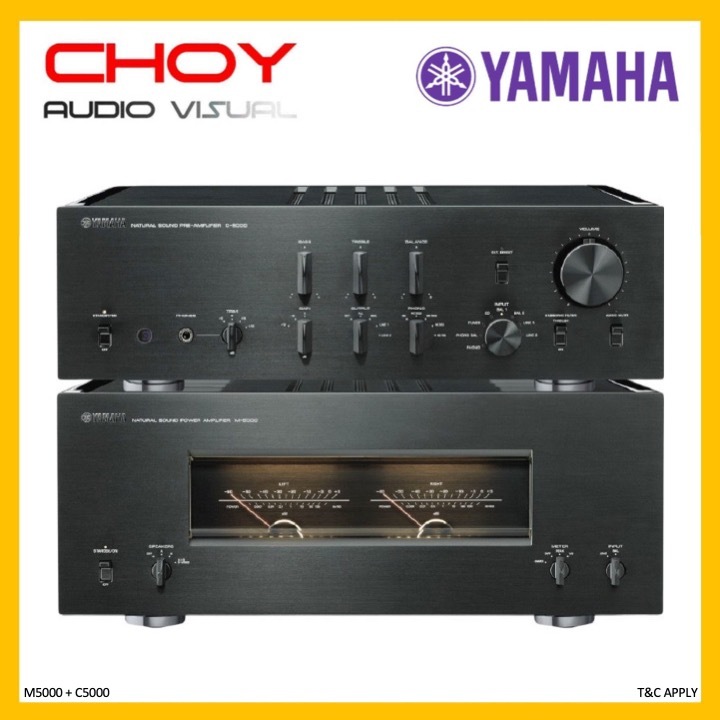 Yamaha M5000 Power Amplifier + Yamaha C5000 Stereo Preamplifier Made In ...