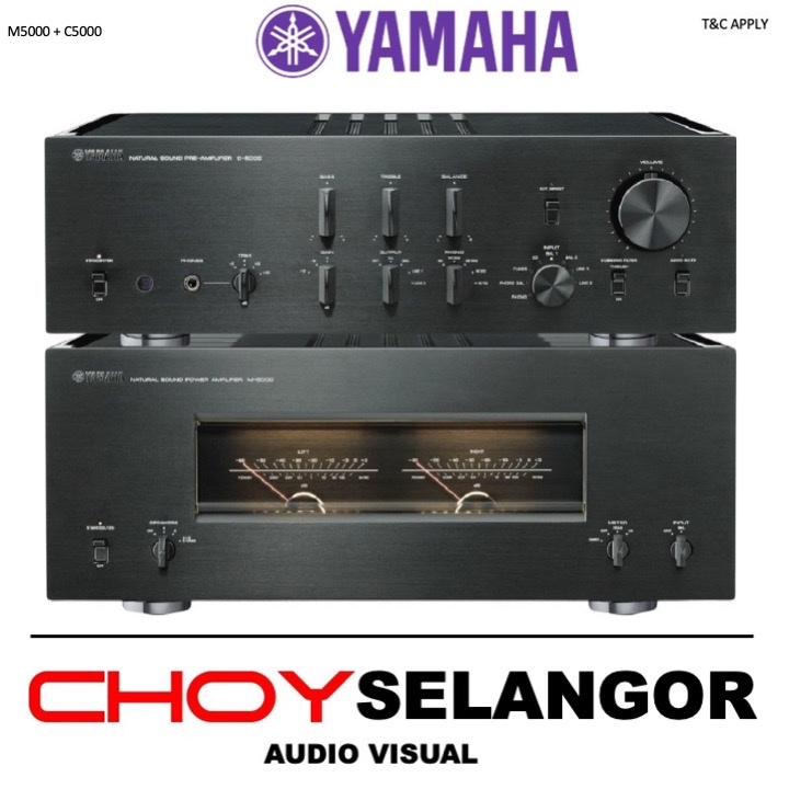 Yamaha M-5000 Power Amplifier + Yamaha C-5000 Stereo Preamplifier Made In Japan | Shopee Malaysia
