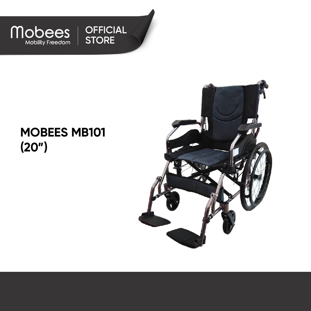 MOBEES Wheelchair Rear Wheel - Grey/Orange (20") MB101 (MDA REG:GA2180422-107187) | Shopee Malaysia