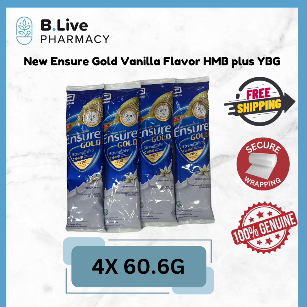 New Ensure Gold Vanilla Flavor HMB plus YBG 4 X60.6G | Shopee Malaysia