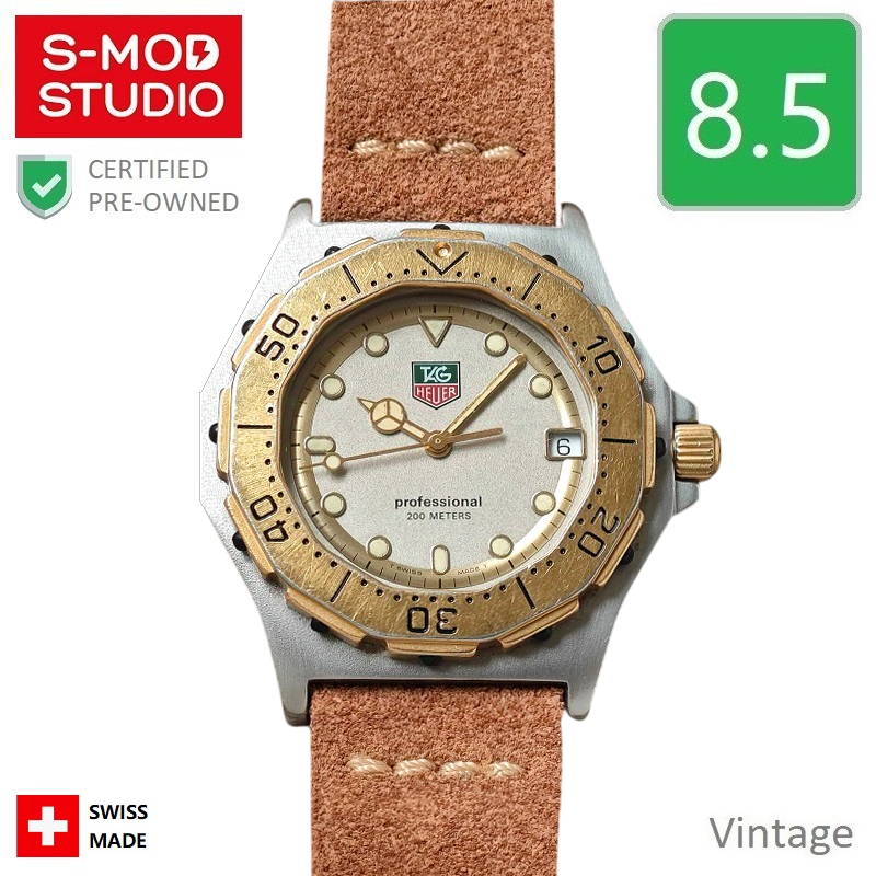 TAG Heuer 3000 Quartz 38mm 934.206 #4 New Logo 2 Tone Gold Vintage ...