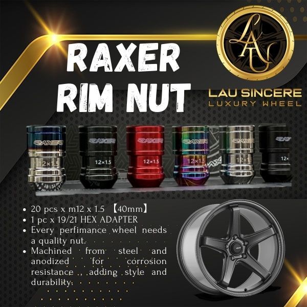 Raxer m40 hex nut & lock (20pcs in 1 box) | Shopee Malaysia