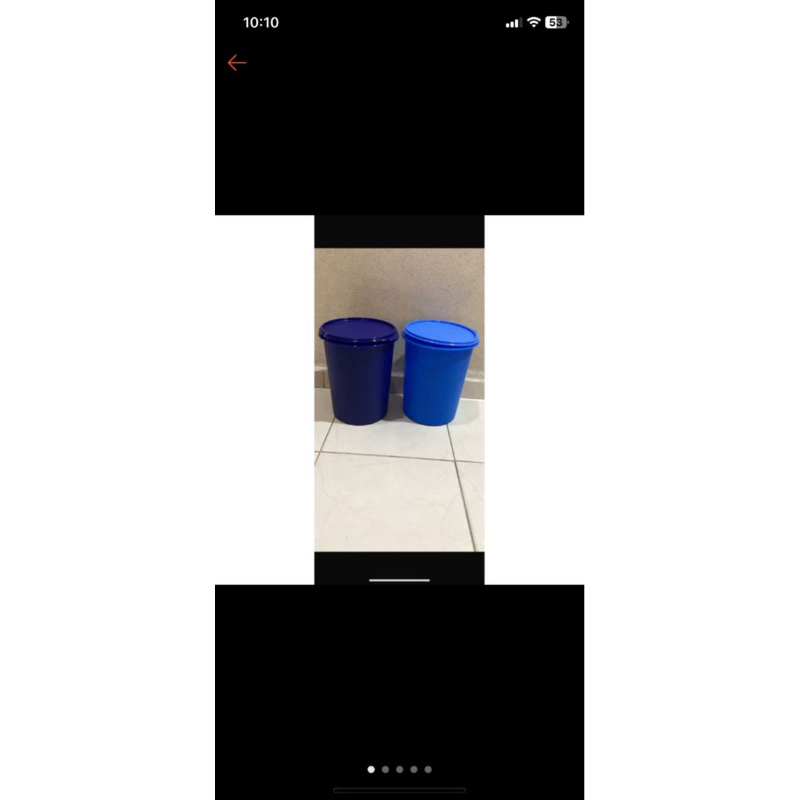Tupperware 10L tall canister (1) limited light blue | Shopee Malaysia