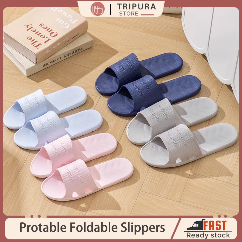 Compact Fold Foldable Slippers Travel Hotel Protable Indoor Slippers ...