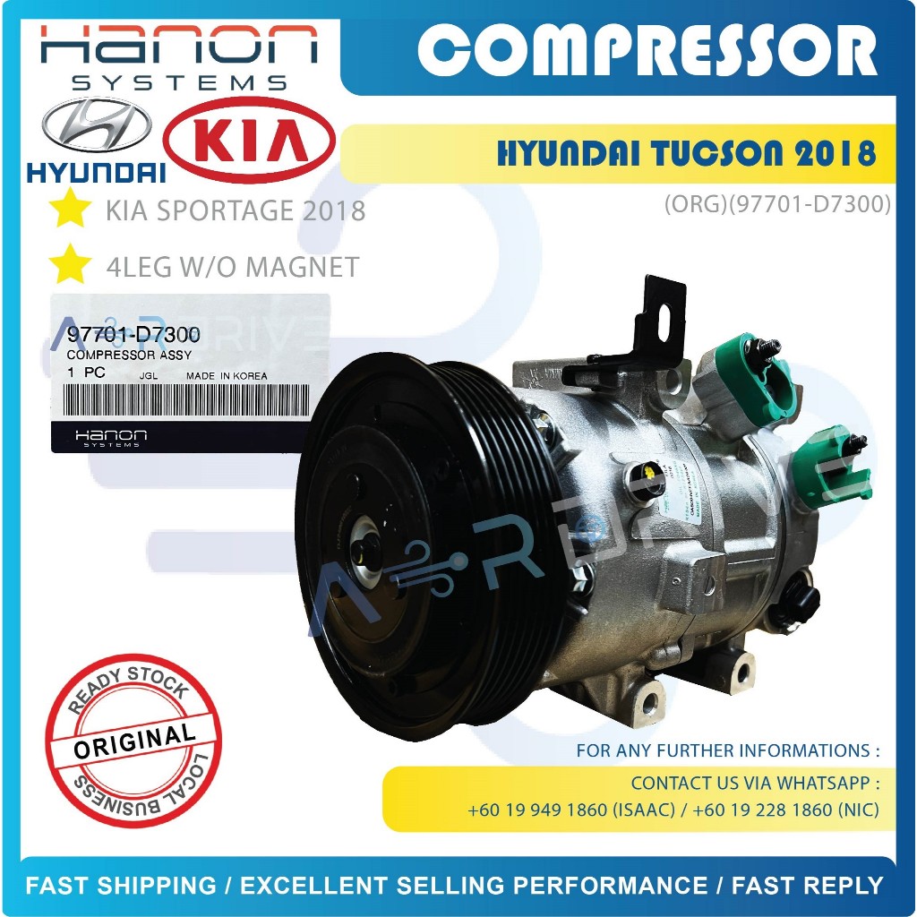 ORIGINAL HANON HYUNDAI TUCSON 2018 / KIA SPORTAGE 2018 6PK 6VSE16 ...