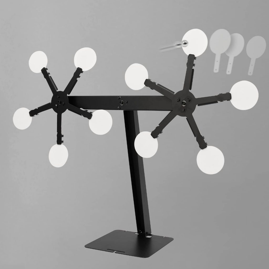 Double Star Resetting and Rotate Dynamic Metal Shooting Disc Stand The ...