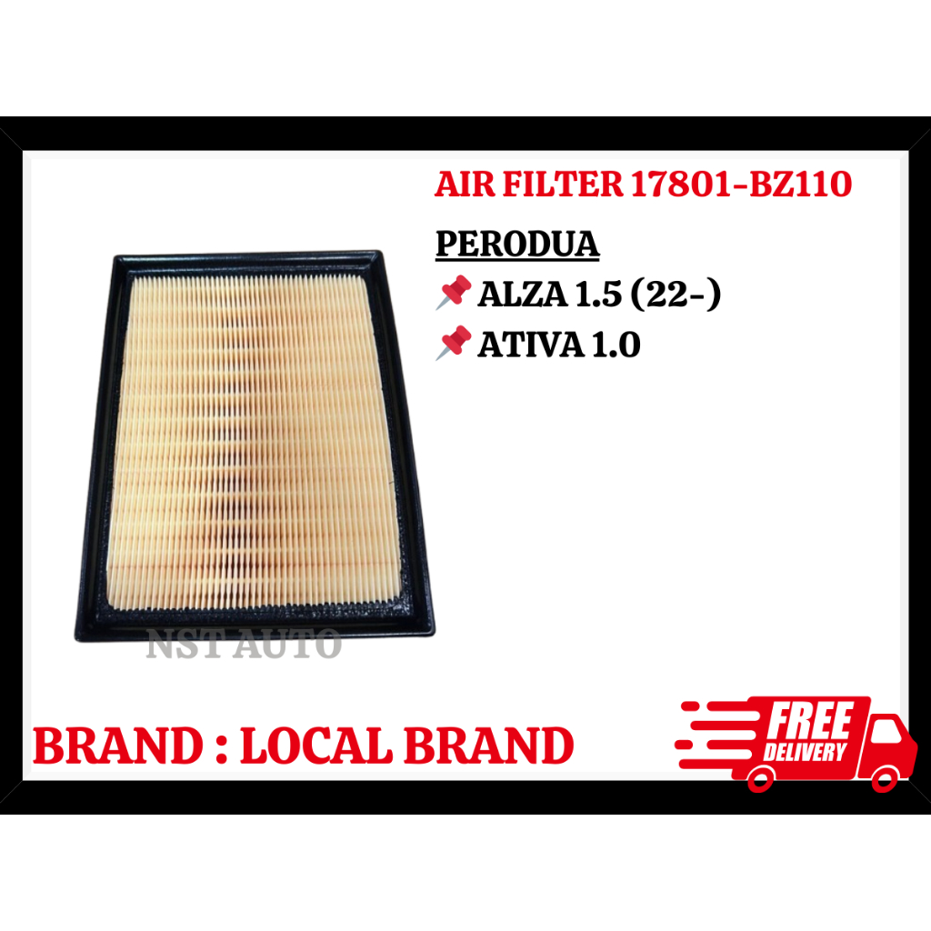 PERODUA ALZA 2022, ATIVA Air Filter / 17801-BZ110 | Shopee Malaysia