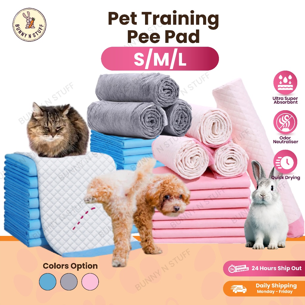Pet Training Blue Pink Mat Wee Wee pad Pee pad for dogs cats rabbits ...