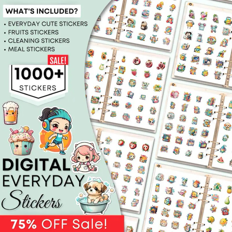 Everyday Life Digital Stickers - Daily Planner Stickers, iPad ...