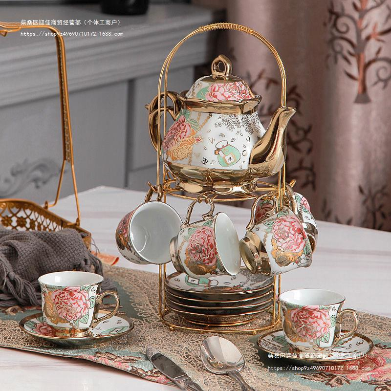 20-Piece Set European Style Tea Set Ceramic Coffee Cup Scented Tea ...