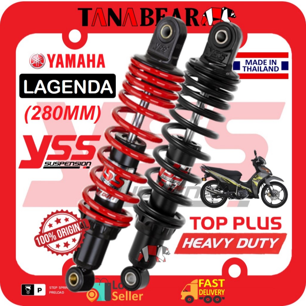 YSS Lagenda 115 / 115z (280MM) HEAVY DUTY Top Plus adjustable absorber ...