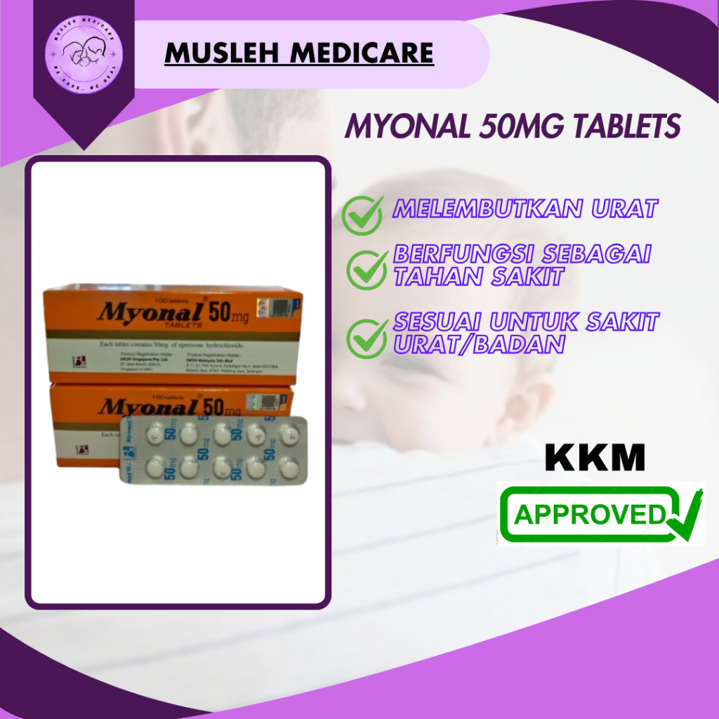 MYONAL 50MG TABLET (UBAT LEMBUT URAT) | Shopee Malaysia
