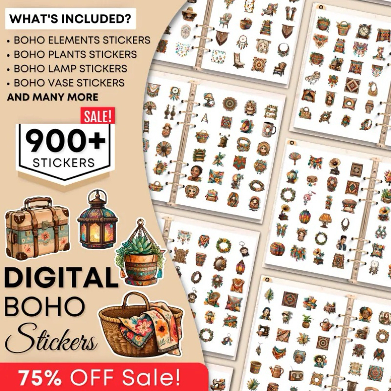 Digital Stickers - Digital Planner Stickers, Sticker Book for GoodNotes ...