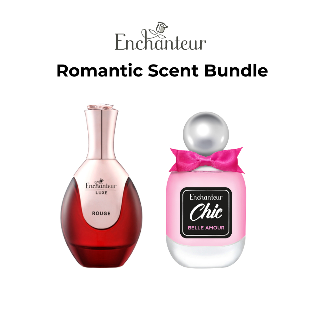 ENCHANTEUR Romantic Scent bundle | Chic Belle Amour EDT 50ml | Luxe EDP Rouge 50ml | Perfume ...