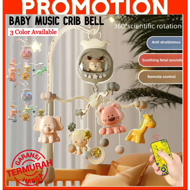 ~Ship From KL~ Baby Bed Bell Infant Mobile Bed Bell Musical Crib Bed ...