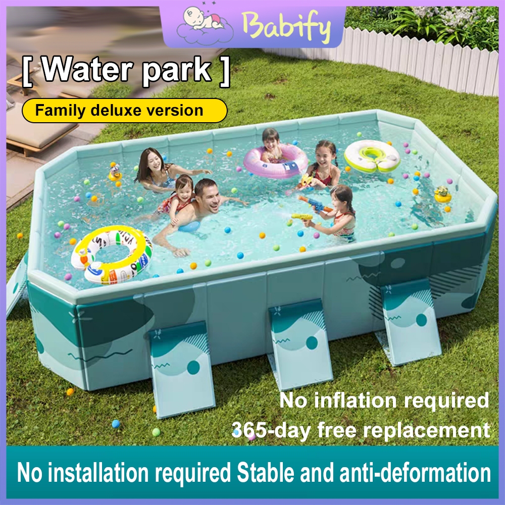 COD Swimming Pool Foldable Non Inflatable Kolam Mandi Besar Murah Big ...