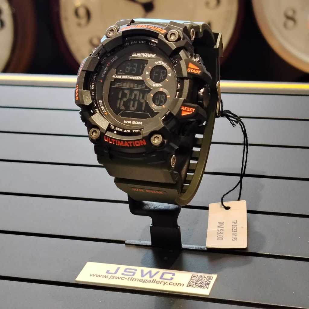 [FREE CAP & PAPER BAG] [Original] US SUBMARINE TP-1523-M-PS ARMY GREEN BLACK SCREEN DIGITAL MEN ...