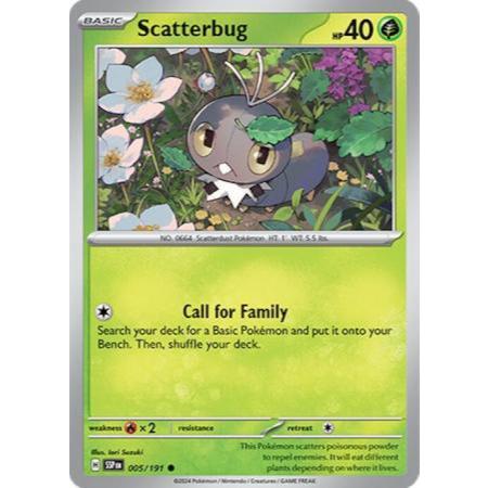 Scatterbug / 005/191 / Reverse Holo & Common / Scarlet & Violet Surging ...
