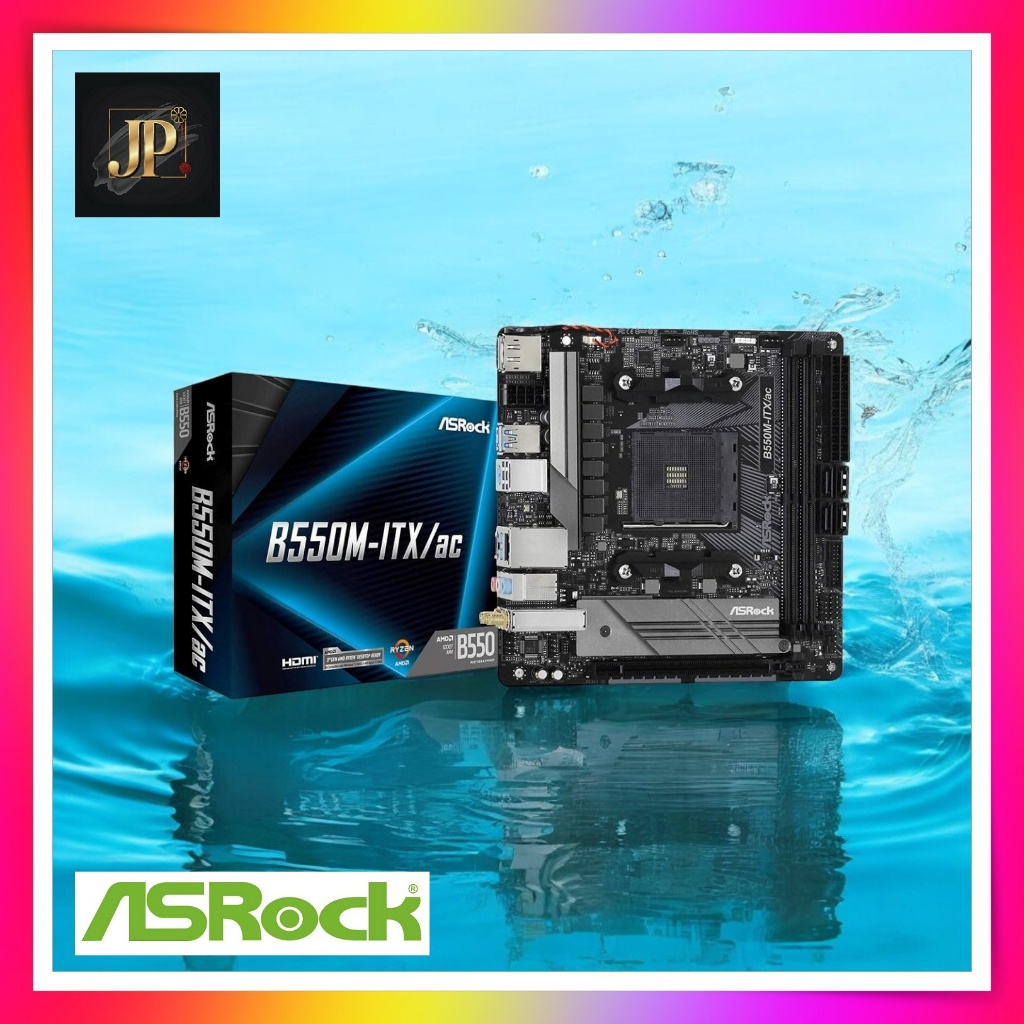 ASRock Mini-ITX Motherboard with B550 Chipset for AMD Ryzen 5000 Series (Socket AM4) - B550M-ITX ...