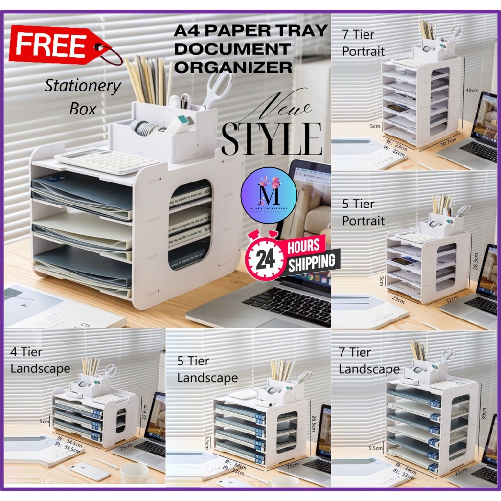 A4 Rack A3 Rack Paper Tray Document Rack Desktop Paper Organizer Office ...