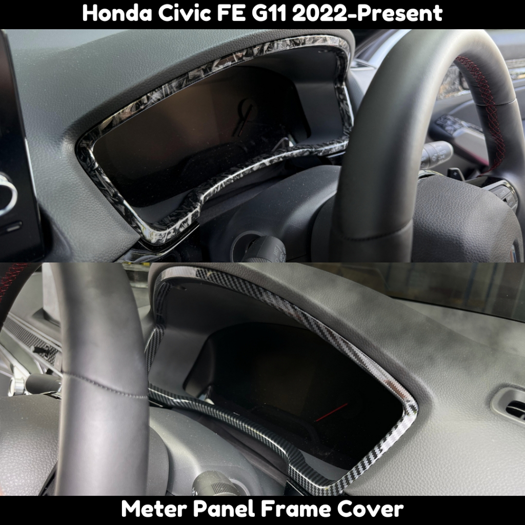 Honda Civic FE G11 2022-2024+ Forged Carbon Trim Meter Panel Frame ...