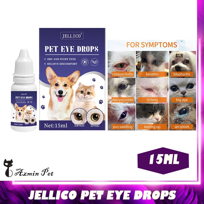 JELLICO Pet Eye Drops / Cat Eye Drop / Kucing Eye Drop 15ML | Shopee ...